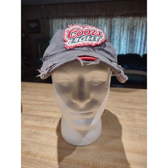 Accessories | Vintage Coors Light Mens Adjustable Hatcap Torn Ripped ...